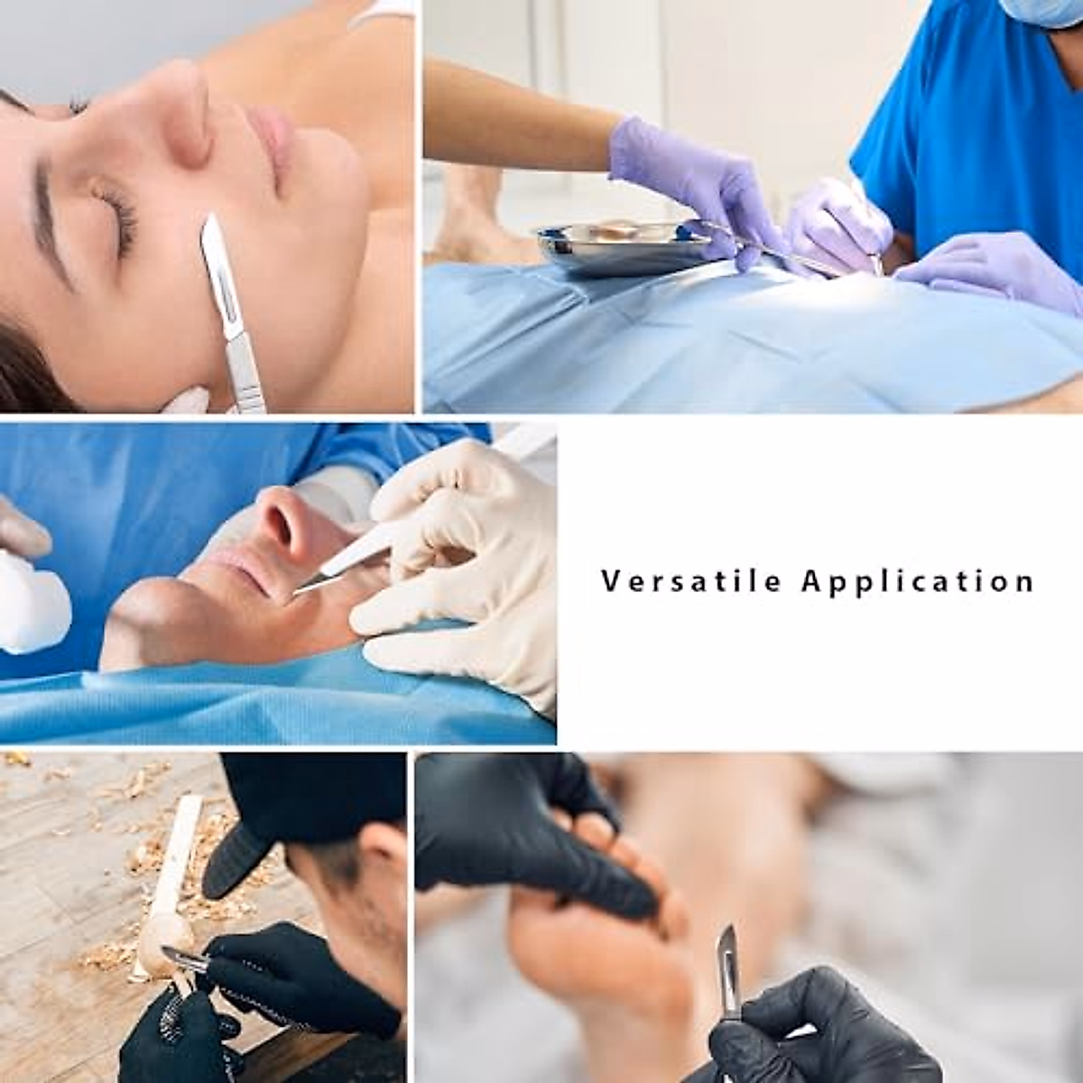 100PCs Dental Grade #12B Stainless Steel Sterile Surgical Blades by VASTMED | Individually Wrapped High Stainless Steel Dermablade Surgical Blade