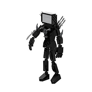 BUILDIFY Skibidi Large TV Man Toilet Building Toys Sets, Animal Plushie Doll TV Man Figure Buildable Bricks Toys Collectible Gifts for Kids Fans Aldults Birthday (165 Pieces)