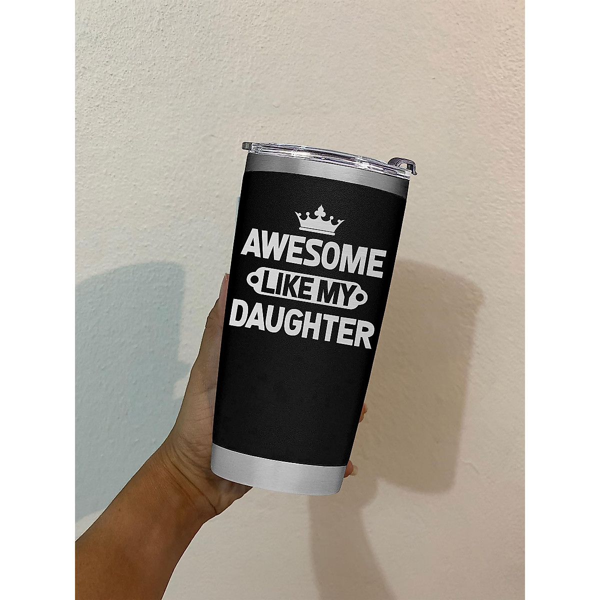 RHYTHMHEART Father’s Day Gifts for Dad from Daughter - Dad Birthday Gifts from Daughter - Funny Dad Gifts from Daughter - Dad Birthday Gifts Ideas from Daughter - Awesome Dad 20oz tumbler