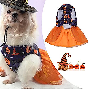 Pet Halloween Dress, Dog Halloween Dress Dog Halloween Dress Skin Friendly Lightweight Dog Costumefor Puppy Party Holiday(M)