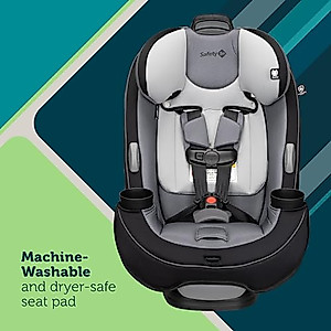 Safety 1st Grow and Go All-in-One Slim Convertible Car Seat, Rear Facing, 5-40 lbs, Forward Facing (30–65 lbs), High Back Booster Seat 40-100 pounds, Carbon Rose