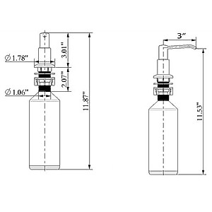 Nantucket Sinks' NSSD-BN Brushed Nickel Soap Dispenser