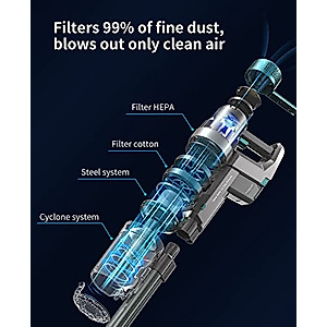 Ultenic U11 Pro Cordless Vacuum Cleaner, 25Kpa Powerful Stick Vacuum with LED Display, Rechargeable Battery, Up to 50min Runtime, Converts to Handheld Vacuum for Hard Floor, Carpet and Pet Hair