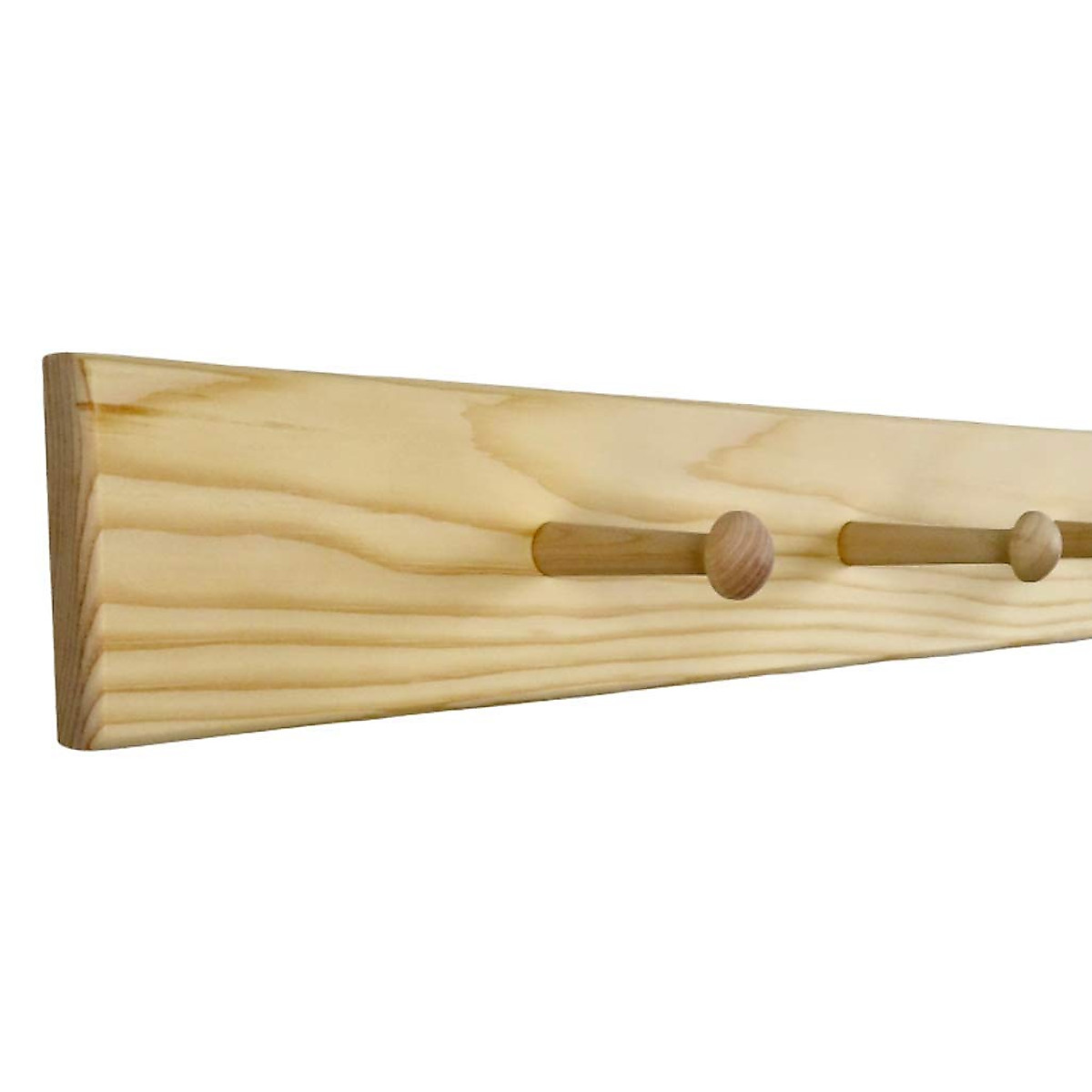 24" Unfinished Pine Shaker Peg Rack