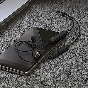 Wireless Sport Earphones IPX6 Waterproof,Noise Cancelling Bluetooth Headphones for Running and Workout, Wireless Earbuds for Small Ears Deep Bass and HD Stereo (Black)