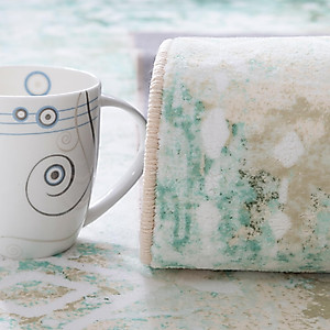 Carvapet 3x5 Green Boho Moroccan Entryway Rug - Soft Washable Farmhouse Area Carpet, Non-Slip Rug for Living Room, Bedroom, Dining Room - Modern Stylish Home Decor