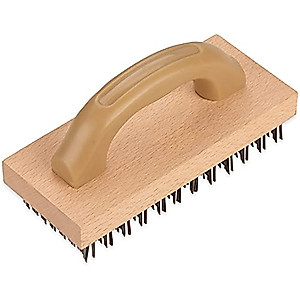 Carlisle FoodService Products 4067600 Ergonomic Steel Butcher Block Scratch Brush, 9-3/8”