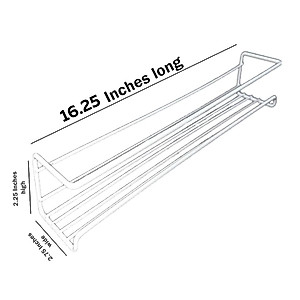 Evelots Over the Door Pantry Spice Rack Organizer -6 Tier -Holds up to 54 Spices- Adjustable Metal Baskets for Kitchen, Bathroom Storage & Organization (White) No Tool Easy Install