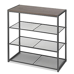 Whitmor Wood & Metal 4-Tier Shelf