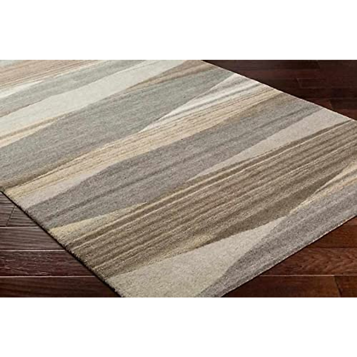 Mark&Day Area Rugs, 10ft Round Mulhouse Modern Dark Brown Area Rug, Brown/Beige Carpet for Living Room, Bedroom or Kitchen (9'9" Round)