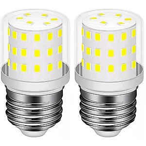 Refrigerator Light Bulb 5W 50W Equivalent Fridge Freezer Waterproof LED Bulbs E26 Medium Base T10 Tubular 120V Daylight White 6000K, 2 Count (Pack of 1)