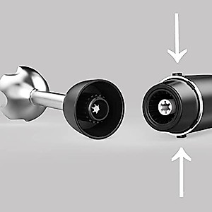 IKAN TECH 4-in-1 Immersion Hand Blender (Titanium Coating), Powerful 500W Handheld Stick Blender with Stainless Steel Blades, 12 Speeds Multi-Purpose Blender W/ Chopper, Beaker, Egg Whisk (Black)