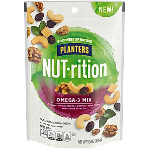Planters NUTrition Omega 3 Snack Nuts Mix (5.5 oz Bag)