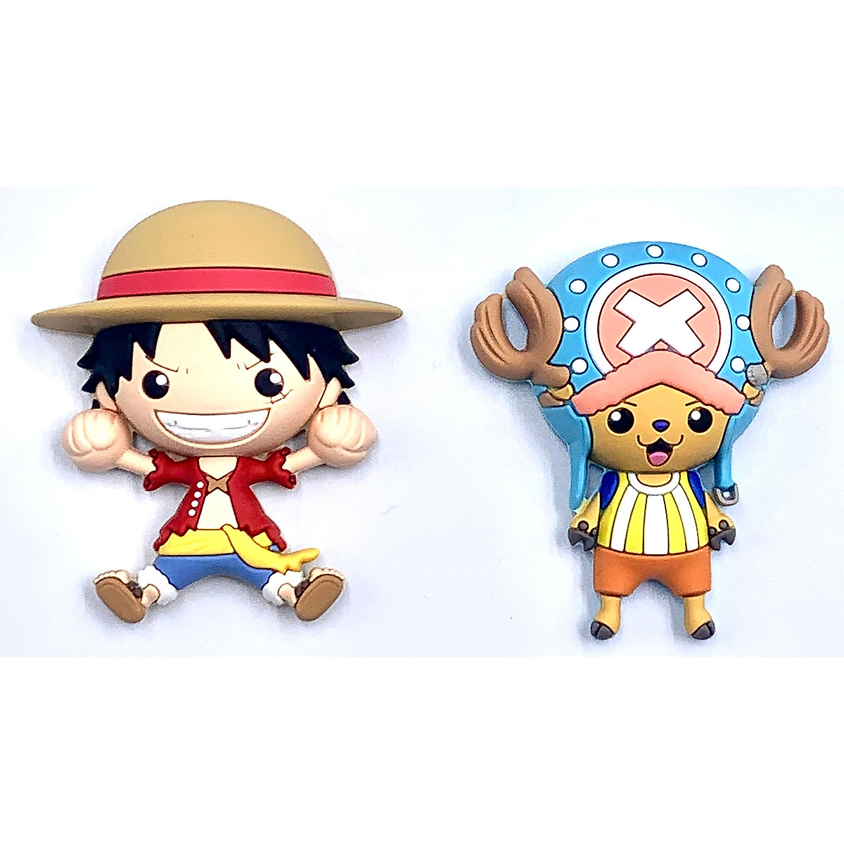Monogram One Piece Monkey D. Luffy & Tony Tony Chopper 2 Piece 3D Foam Figure Magnet Set - Magnet for Refrigerators and Lockers