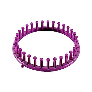 novelinks Round Knitting Looms Set - Set of 5 Plastic Looms Knitting with 1 Knitting Yarn Loom Needle and 1 Plastic Loom Pick