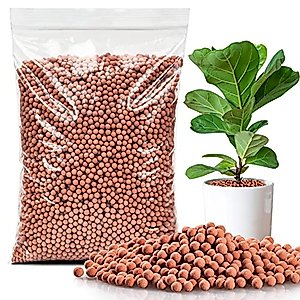 Sukh Clay Pebbles for Plants - Pebbles for Indoor Plants 100% Natural Clay, Used for Drainage, Decoration, Aquaponics, Hydroponics and Other Gardening Essentials Hydroton Small Pebbles Leca for Plants