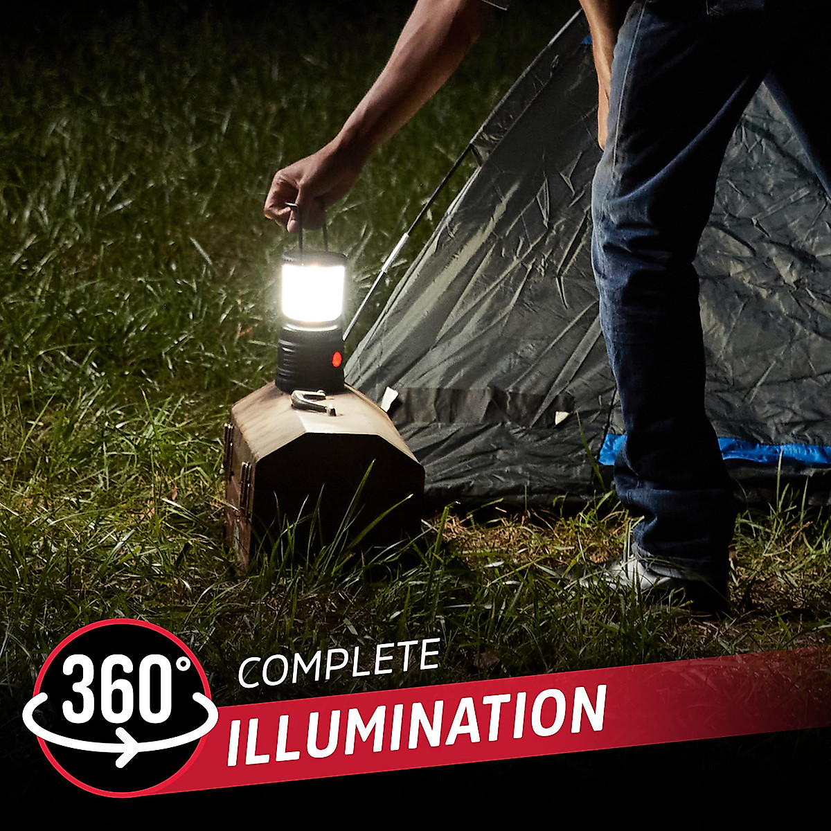 ENERGIZER LED Lantern X1500 (2-Pack), IPX4 Water Resistant Tent Lights, Super Bright Battery Powered Lanterns for Camping, Outdoors, Emergency