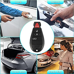 X AUTOHAUX 2pcs Replacement Keyless Remote Car Key Fob 433Mhz 4 Button for Dodge Dart 13-16 M3N32297100 56046771AA 56046771 AA 56046767AA 56046767 AA