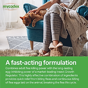 PRN Pharmacal Mycodex All-in-One Flea and Tick Spray for Parasites of Dogs and Cats - Controls Fleas, Ticks, Lice, Mosquitoes, Gnats, Flies, and Flea Larvae - 16 Oz