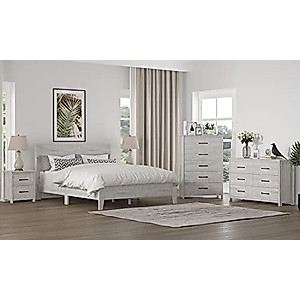 Galano Kellie 5 Drawer Dresser - Dressers - Dressers & Chest of Drawers - Dresser for Bedroom - Dresser Organizer - Tall Dresser - Wood Dresser - Ultra Fast Assembly - Dusty Grey Oak