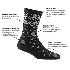 Darn Tough Women's Shetland Crew Lightweight with Cushion Sock (Style 6088) - Charcoal, Medium