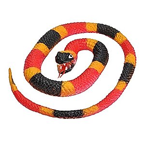 Wild Republic Coral Snake, Rubber Snake Toy, Gifts for Kids, Educational Toys, 26 inches