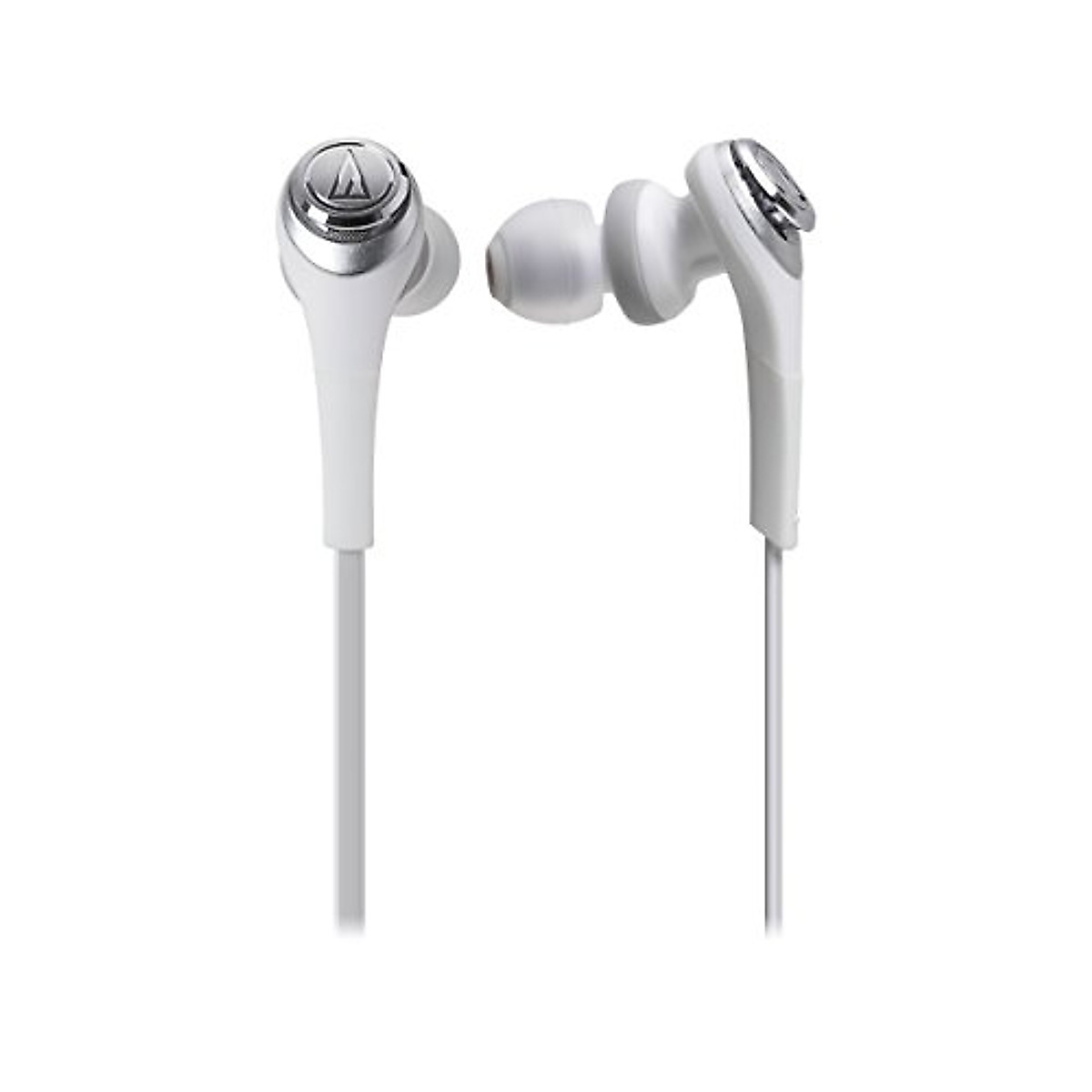 Audio-Technica ATH-CKS550BTWH Solid Bass Bluetooth Wireless In-Ear Headphones with Mic & Control, White