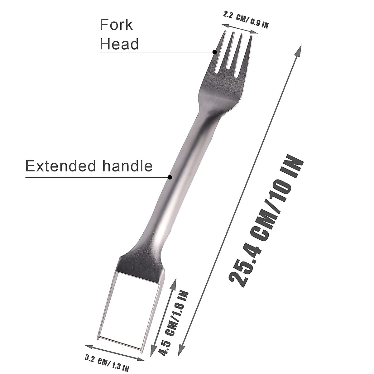 Watermelon Slicer Fork and 2pcs Fruit Forks, Fruit Cutting Fork 2-in-1 Watermelon Fork Slicer Cutter Stainless Steel Fruit Fork Cutter for Party Camping