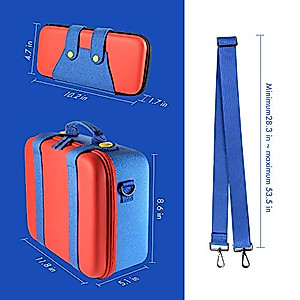 XCSOURCE Carrying Case for Nintendo Switch OLED, Cute and Deluxe, Protective Hard Shell Carry Bag for Nintendo Switch OLED Console & Accessories(Red)