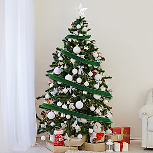 10 Yards Velvet Ribbon 1 Inch Vintage Velvet Ribbon Satin Ribbon Roll Nylon Velvet Wired Ribbon Single Side Velvet Ribbon for Christmas Gift Wrapping, Wedding, Hair Bows