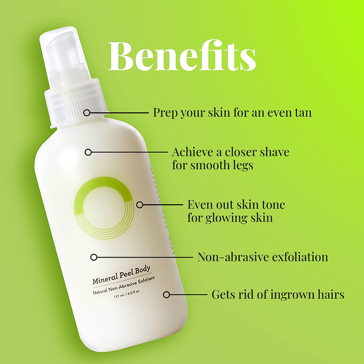 ORG Body Scrub Deep Gel Exfoliator for Glowing and Smooth Skin - Korean Exfoliating Peel Skincare - Natural Cruelty Free Formulation for Sensitive Skin 6oz