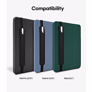 Goospery Pencil Holder Compatible with Apple Pencil (1st & 2nd Generation) Sling Sleeve PU Leather Pouch Case Pocket Accessories Elastic Band Fit iPad 8th 7th Mini 5th/Notebook/Tablets - Black