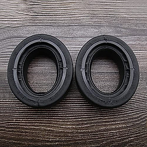 Micro Traders 1 Pair of Ear Pads Cushion Earmuffs Protein Leather Replacement Black Thicker Upgrade Quality Compatible with HS70 PRO HS60 PRO HS50 PRO Earphones