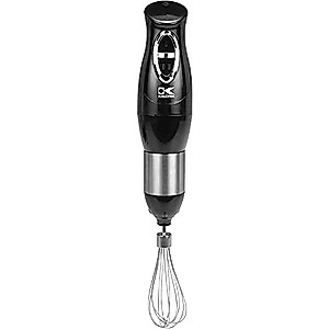 Kalorik 3-in-1 Immersion Blender Chopper, and Mixer, 14.5x5x6, Black