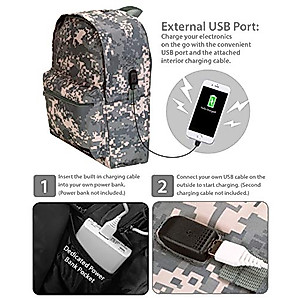 Rockland Classic Laptop Backpack, ACU Camo, Large