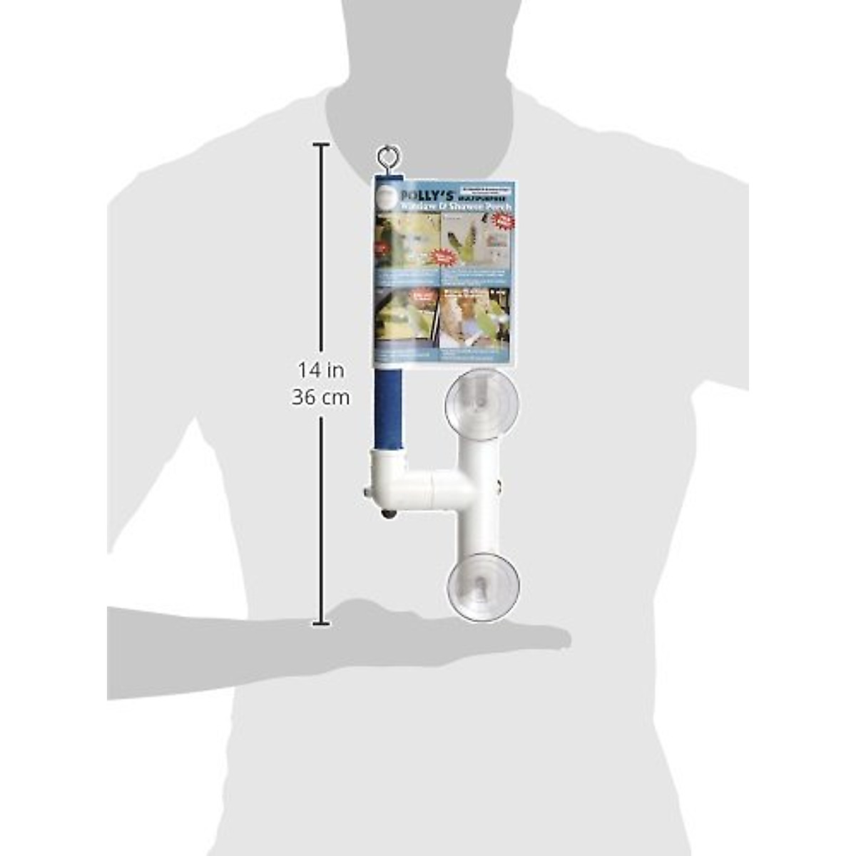 Polly's Sandy Window and Shower Bird Perch, Small