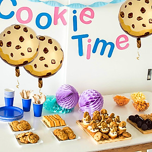 Chocolate Chip Cookie Balloon Milk and Cookies Party Decoartions Cookie Monster Party Supplies 1st Birthday Cookies Balloons 4 Count