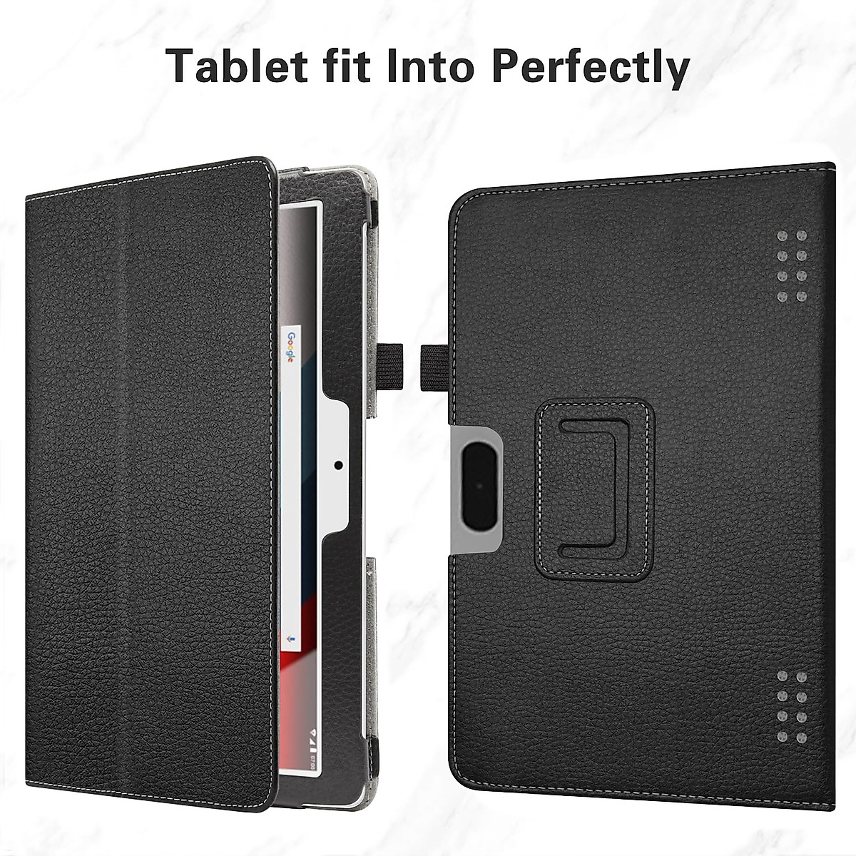 Bige for SKYPAD 10 Case, PU Leather Folio 2-Folding Stand Cover for Sky Devices SKYPAD 10 / Digiland DL1036 10" Tablets, Black