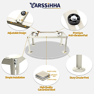 Yarssihha Mini Split Ground Stand for 9000-24000 BTU Ductless Air Conditioners Heat Pumps, Heavy Duty Adjustable Mini Split Stand Condenser Stand, Max Load: 440LBS