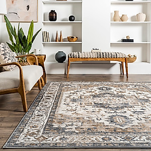 nuLOOM Sian Persian Vintage Medallion Area Rug, 5x8, Beige