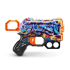 XShot Skins Menace - Graffiti & US Army (4 Pack + 24 Darts) by ZURU, Easy Reload, Air Pocket Dart Technology, Toy Foam Dart Blaster for Kids, Teens, Adults, Frustration Free Packaging