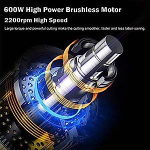 Mini Chainsaw Cordless Electric Chain Saw, Pruning Shears Saw, Portable & Lightweight & 4" One-Hand Handheld for Garden Tree Branch Trimming Wood Cutting(1 Battery, 2 Chains, 1 Charger)