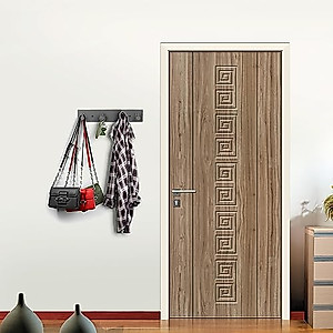 VIRFIN Key Hooks for Wall, Self Adhesive Key Holder for Wall with 2 Self-Adhesive Tapes, No Damage Key Holder Rack for Wall with 4 Key Hooks for Entryway, Door, Bathroom, Kitchen