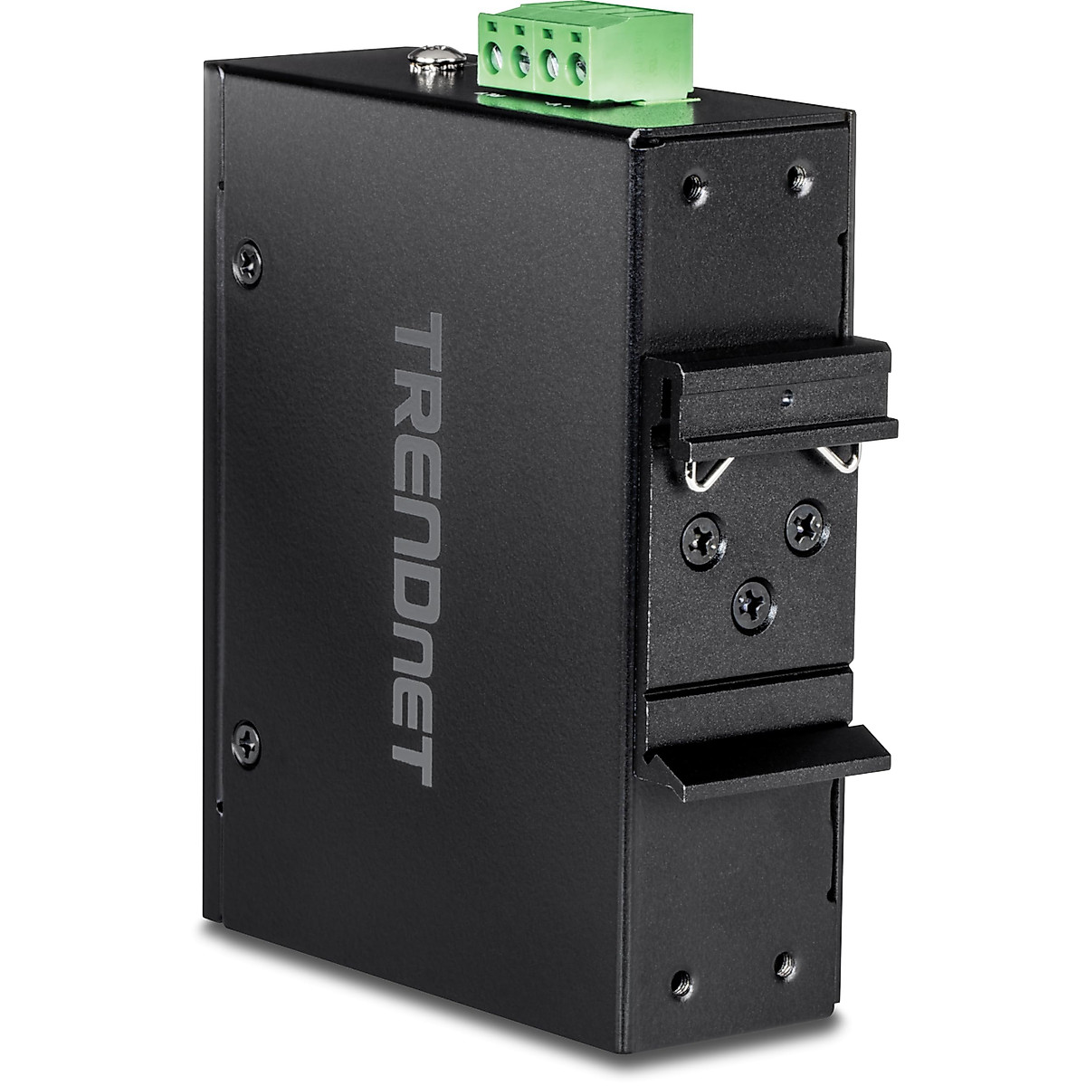 TRENDnet Hardened Industrial SFP to Gigabit UPoE Media Converter, IP30 Rated Housing, Includes DIN-Rail & Wall Mounts, Operating Temp. -40 to 75 °C (-40 to 167 °F), TI-UF11SFP, Black