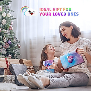 Rainbow Bath Bombs 2Pcs Gift Set, Ribivaul Handmade Bath Bombs with Natural Ingredients and Dreamy Rainbow, Bath Bomb with Rich Bubble, Great Gift for Birthday, Halloween, Thanksgiving, Christmas