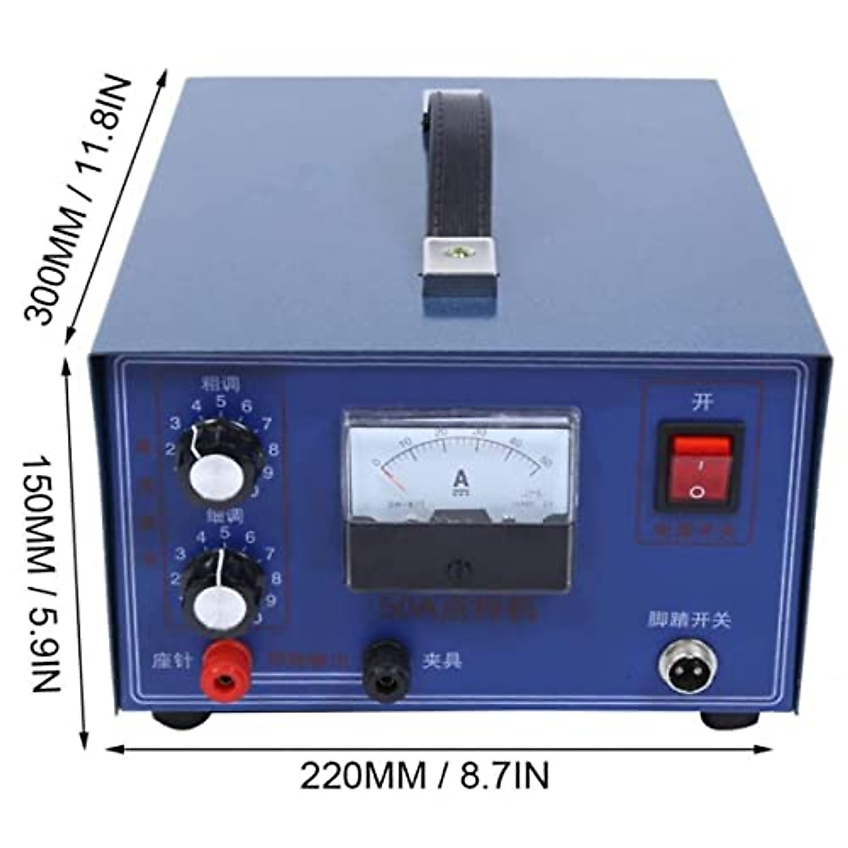 BaiLiWang Automatic Spot Welder,400W High Power 50A Pulse Sparking Spot Welder Jewelry Tool with Foot Pedal, for Gold Silver Steel Jewelry Welding