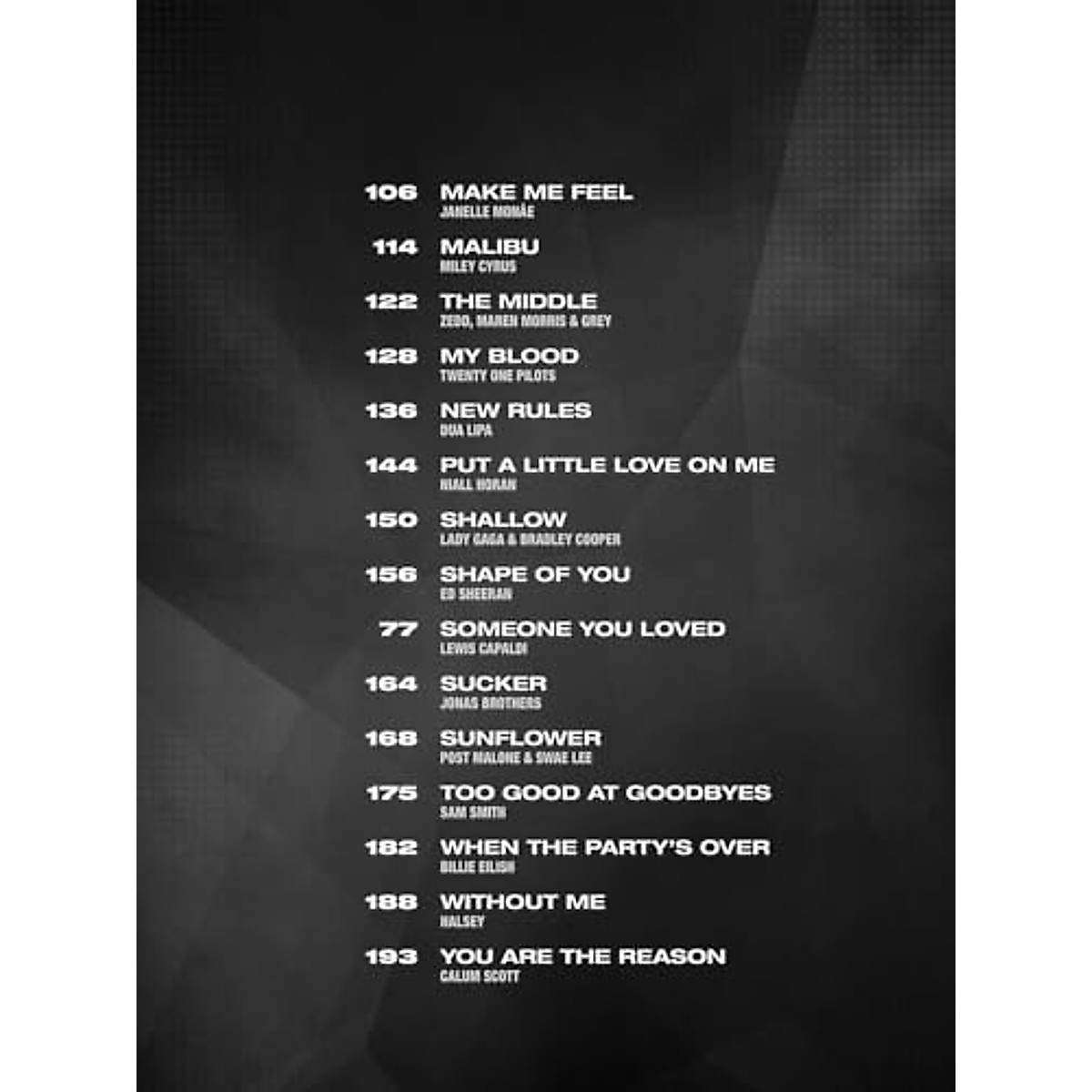 Popular Sheet Music: 30 Hits from 2017-2019 Arranged for Piano/Vocal/Guitar