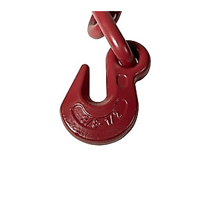 Mytee Products (4 Pack) 3/8"-1/2" Heavy Duty Ratchet Lever Load Binder w/Grab Hooks 9,200 Lbs Working Load Limit - Red | Tie Down Hauling Chain Binders for Flatbed Truck Trailer