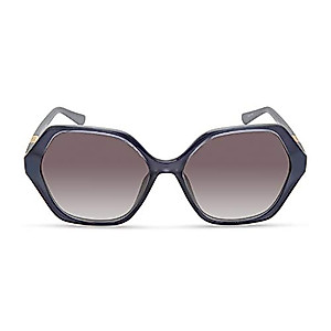GUESS Women's Trendy Geometric Square Sunglasses, Grey, 57mm