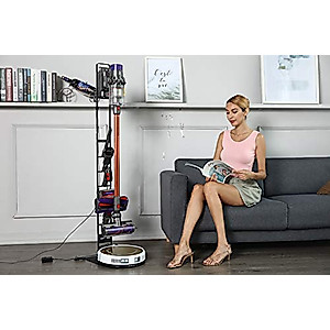 Buwico Stable Cleaner and Sweeper Holder Stand Docking Station Organizer for Dyson Handheld v15 V11 V10 V8 V7 V6 DC30 DC31 DC34 DC35 DC58 DC59 DC62 DC74 Cordless Vacuum Cleaners/Sweeper (White)